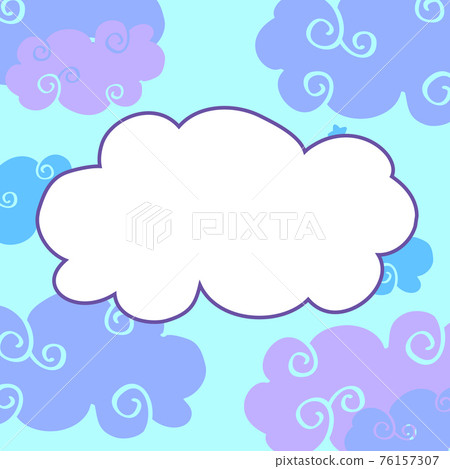 daytime cartoon clouds frame - Stock Illustration [76157307] - PIXTA