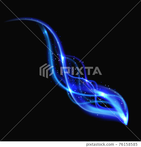 Shining abstract blue light waves background - Stock Illustration ...