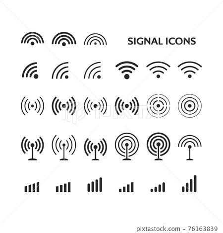Signal icons. Vector illustration-插圖素材 [76163839] - PIXTA圖庫