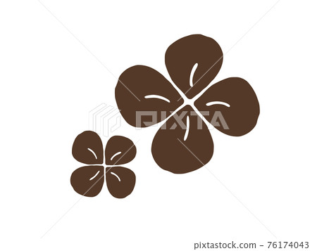 Cute clover (brown color) / handwritten... - Stock Illustration ...