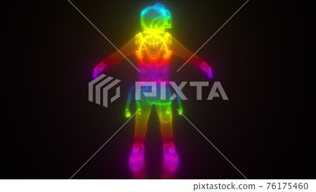 Astronaut soaring in zero gravity abstract... - Stock Illustration ...