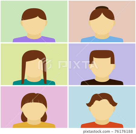 Face photo / icon (no facial expression,... - Stock Illustration ...