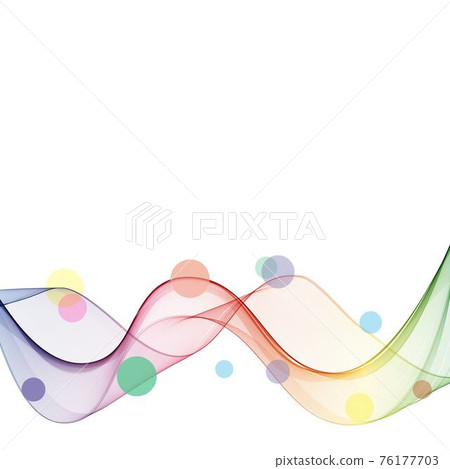 vector abstract wave with circles. modern design. - Stock Illustration ...