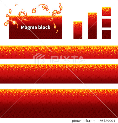 Side-scrolling game magma... - Stock Illustration [76189004] - PIXTA