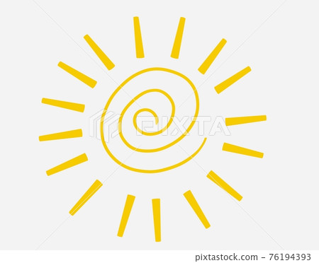 A simple yellow sun that rolls round and round - Stock Illustration ...
