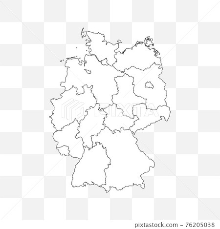 Germany map on transparent background. Vector... - Stock Illustration ...