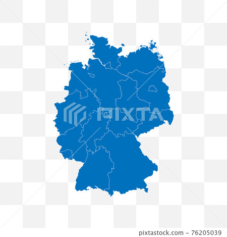Germany map on transparent background. Vector... - Stock Illustration ...