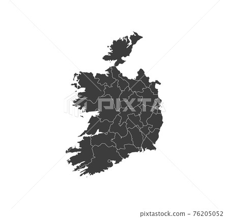 Ireland map on white background. Vector... - Stock Illustration ...