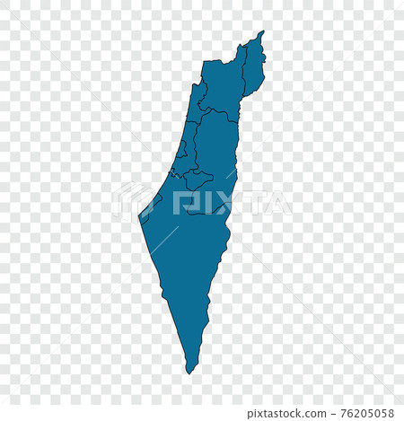 Israel map on transparent background. Vector... - Stock Illustration ...