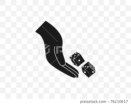 Hand throwing dice icon. Vector illustration.... - Stock Illustration ...