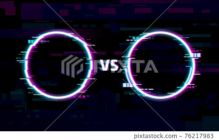Versus or VS glitch frames of distorted pixels - Stock Illustration ...