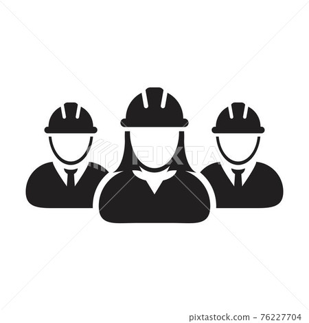 Builder icon vector group of construction... - Stock Illustration ...