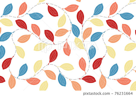 Connected basil branches in pastel tint pattern - Stock Illustration ...