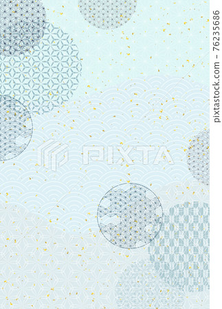 Japanese pattern summer greetings summer... - Stock Illustration ...