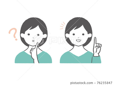 Facial expression set (question / inspiration)... - Stock Illustration ...
