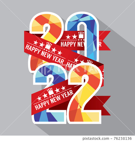 2022 Label Badge New Year Concept Vector... - Stock Illustration ...