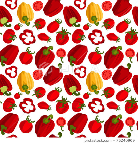 Vegetables seamless decorative pattern. Organic... - Stock Illustration ...