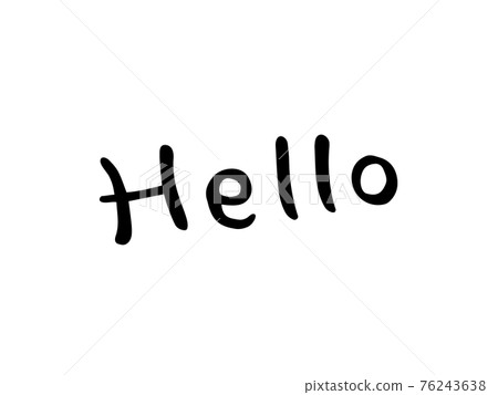 Hello / handwritten illustrations of cute... - Stock Illustration ...