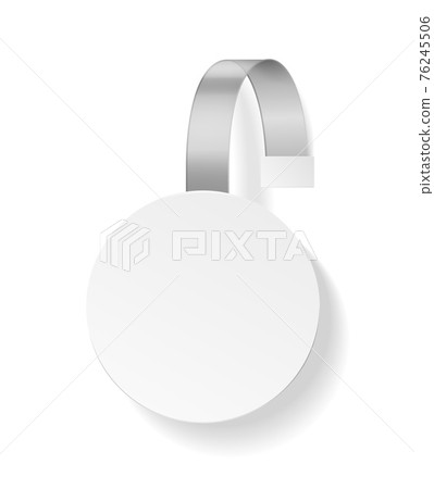 Wobbler advertising. Plastic white round empty... - Stock Illustration ...