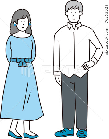 Men and women simple illustrations - Stock Illustration [76253023] - PIXTA