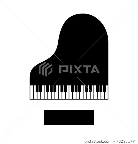 Monotone piano illustration - Stock Illustration [76253177] - PIXTA