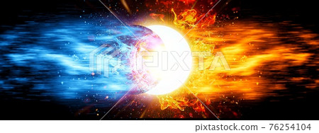 fiery, flame, beam - Stock Illustration [76254104] - PIXTA