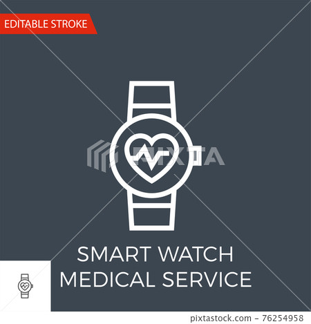 Smart Watch Medical Service Vector Icon - Stock Illustration [76254958 ...