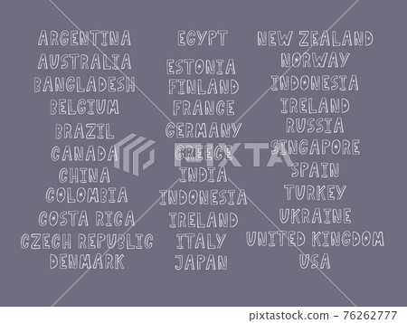 The names of the countries of the world.... - Stock Illustration ...