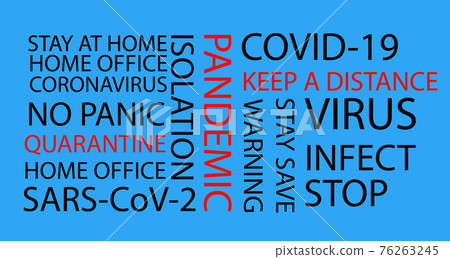 tag cloud on blue background isolation, danger,... - Stock Illustration ...