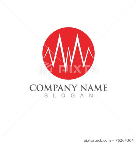 Heart beat line logo health vector image - Stock Illustration [76264304 ...