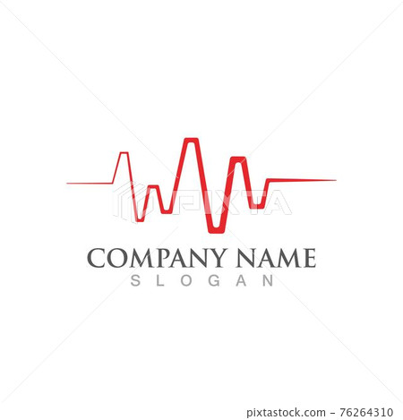 Heart beat line logo health vector image - Stock Illustration [76264310 ...
