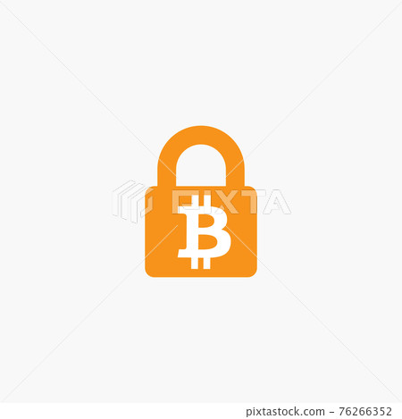 Lock bitcoin. Computer hacker and ransomware... - Stock Illustration ...