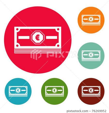 Cash money icons circle set vector - Stock Illustration [76269952] - PIXTA
