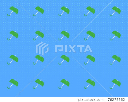 Diagonal green umbrella and blue background - Stock Illustration ...