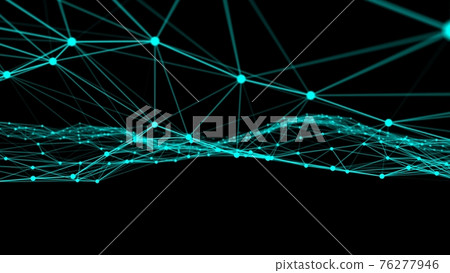 Wave of connection network dots of innovative... - Stock Illustration ...