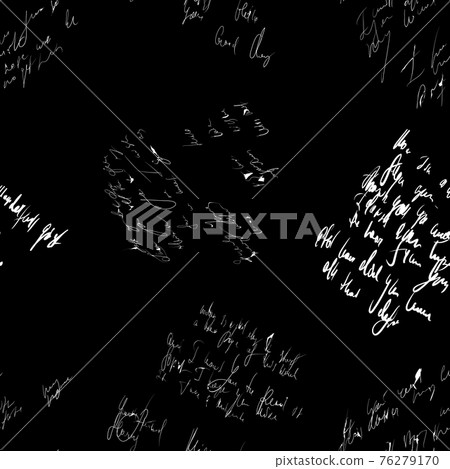 Seamless vector pattern. White text on a black... - Stock Illustration ...