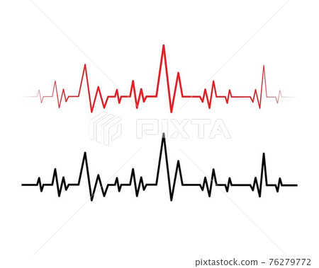 Pulse line ilustration vector - Stock Illustration [76279772] - PIXTA