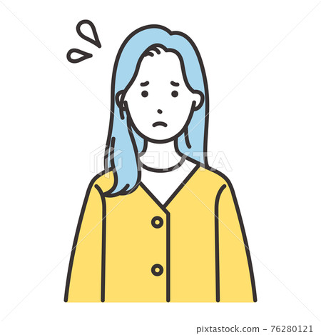 Adult female facial expression impatient - Stock Illustration [76280121 ...