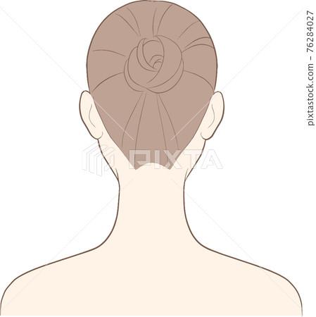 Illustration of a woman's head facing backwards - Stock Illustration ...