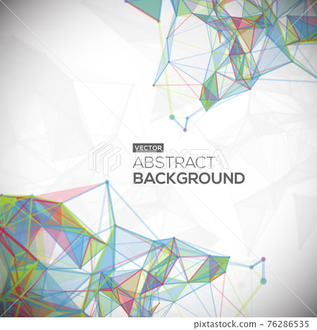 Abstract, low poly, Molecule And Communication... - Stock Illustration ...