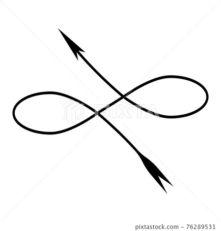 Arrow shape of infinity, direction vector of... - Stock Illustration ...
