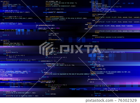 Computer screen, glitch in programming code - Stock Illustration ...