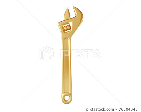 Gold instruments isolated a white background.... - Stock Illustration ...