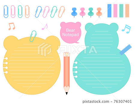 Bear notepad set - Stock Illustration [76307401] - PIXTA
