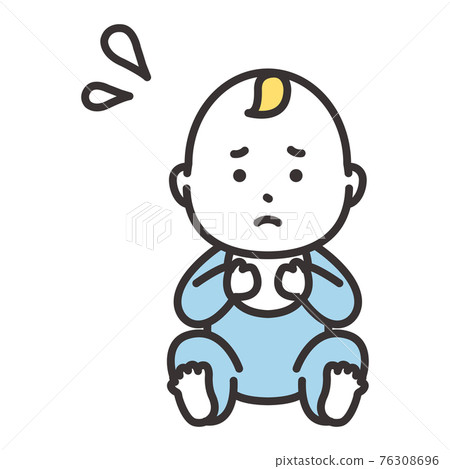 Baby boy facial expression impatient - Stock Illustration [76308696 ...