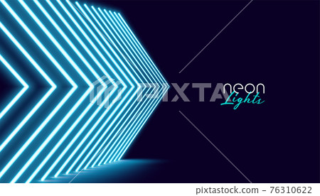 neon perspective directional arrow lights... - Stock Illustration ...