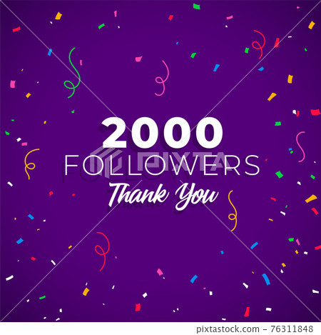 2000 followers network of social media - Stock Illustration [76311848 ...