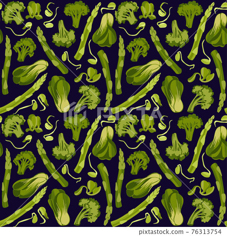 Green vegetables seamless decorative pattern.... - Stock Illustration ...