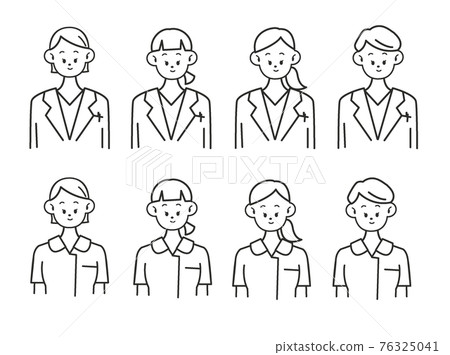 Color changeable female occupation set - Stock Illustration [76325041 ...