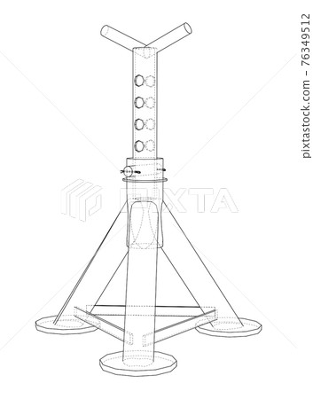 Axle stand isolated. Vector - Stock Illustration [76349512] - PIXTA